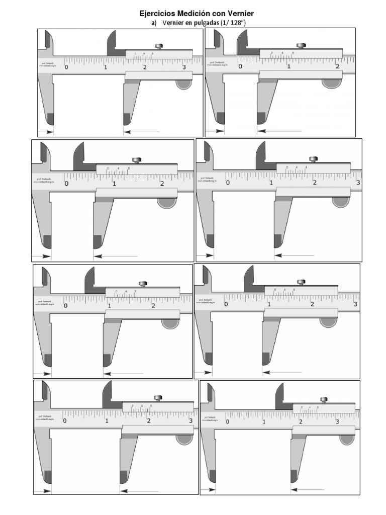 Ejercicios Medición Con Vernier | PDF