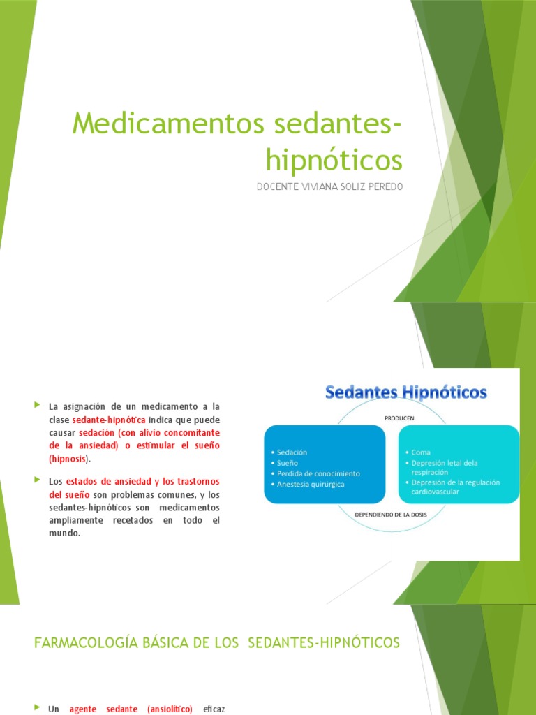Medicamentos Sedantes-Hipnóticos | PDF | Benzodiazepinas | Medicamentos ...