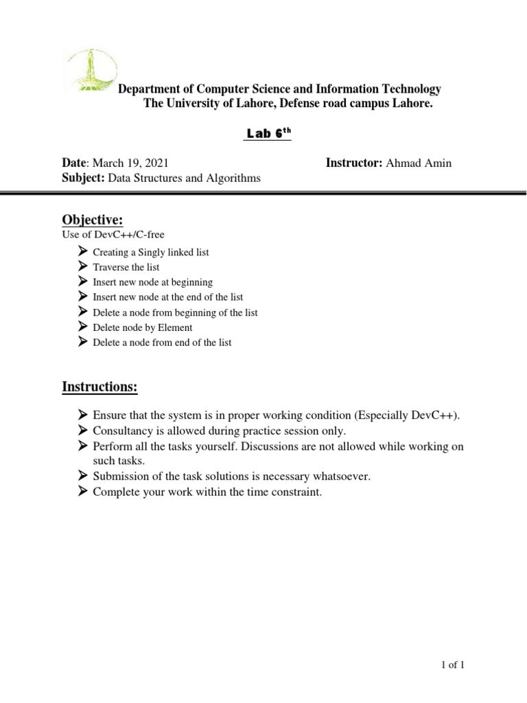 Lab Week 6 | PDF | Pointer (Computer Programming) | Data Management