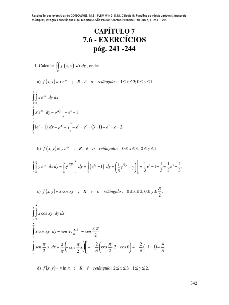 Resolução de Integrais Múltiplas | PDF | Topologia geométrica | Física ...