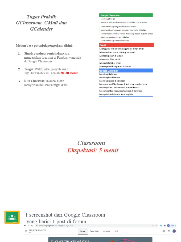Juanda Wijaya - Tugas Praktik GClassroom, GMail Dan GCalender | PDF