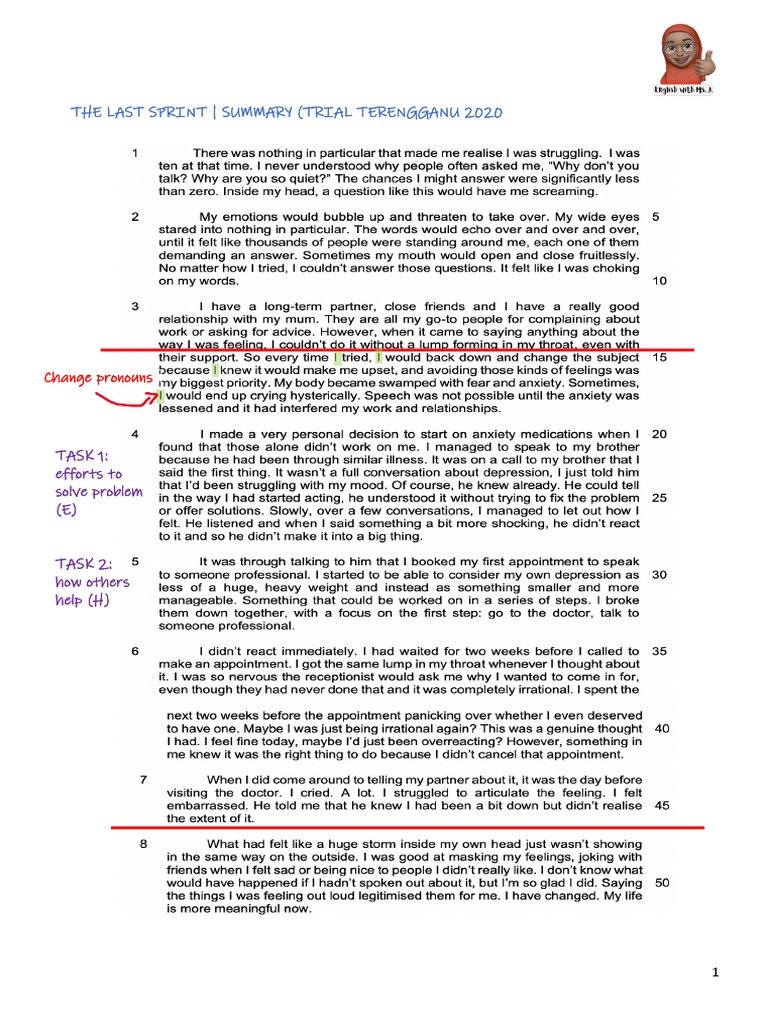THE LAST SPRINT SUMMARY Trial Terengganu20 | PDF