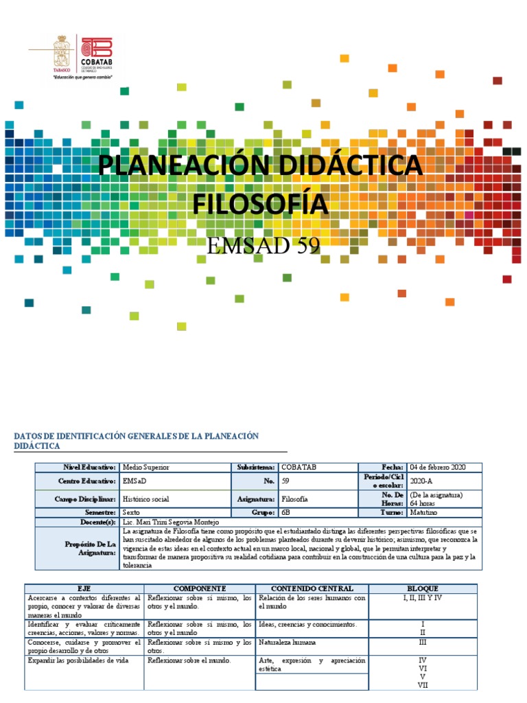 Secuencia Bloque 1 - Filosofía 2020-B | PDF | Filosofía griega antigua | Platón