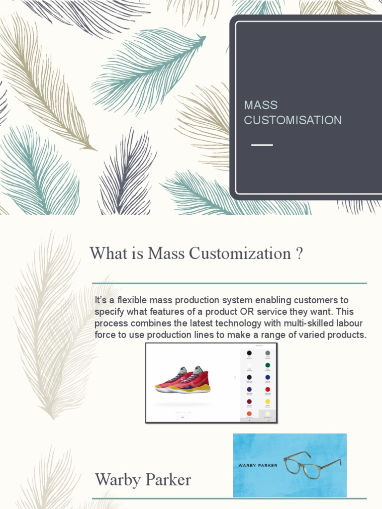 Mass Customisation | PDF | Mass Production | Sunglasses