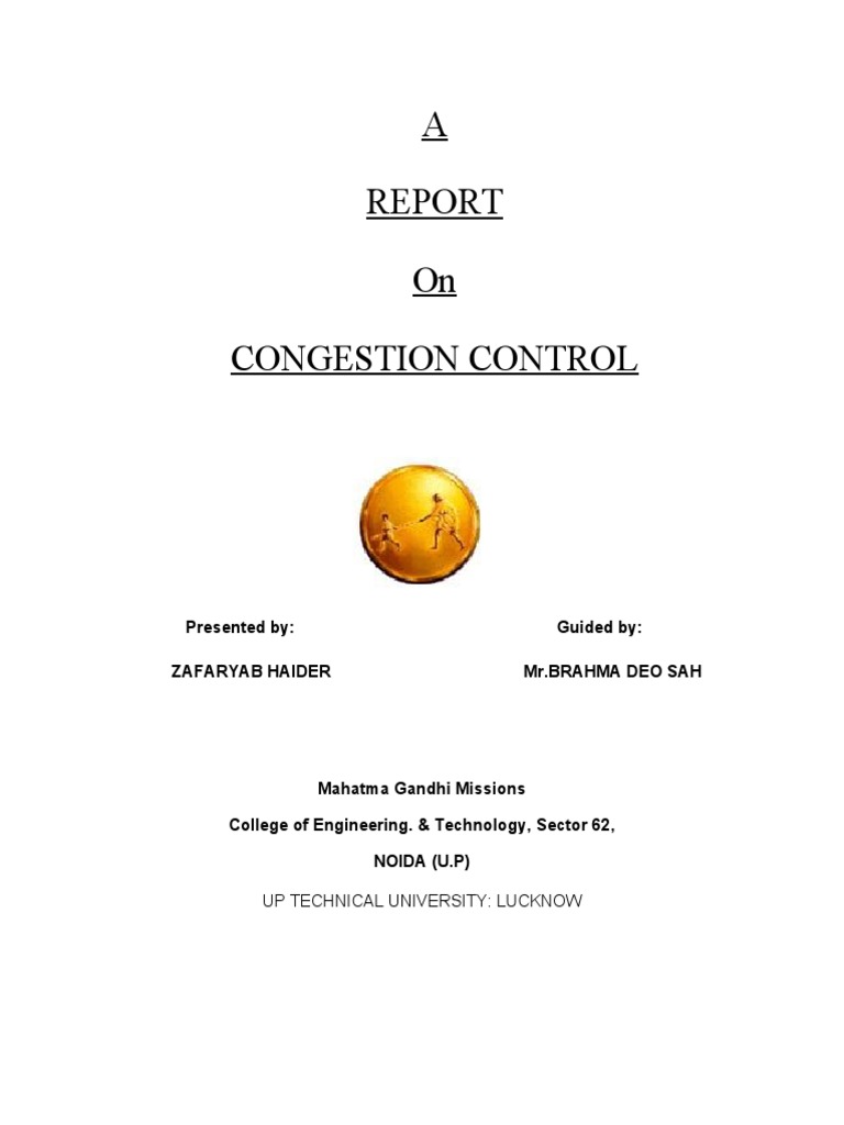A On Congestion Control Pdf Network Congestion Transmission Control Protocol