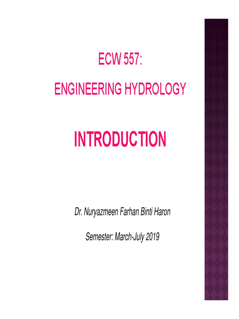 CHAP1 Introduction&Water Balance | PDF | Hydrology | Drainage Basin