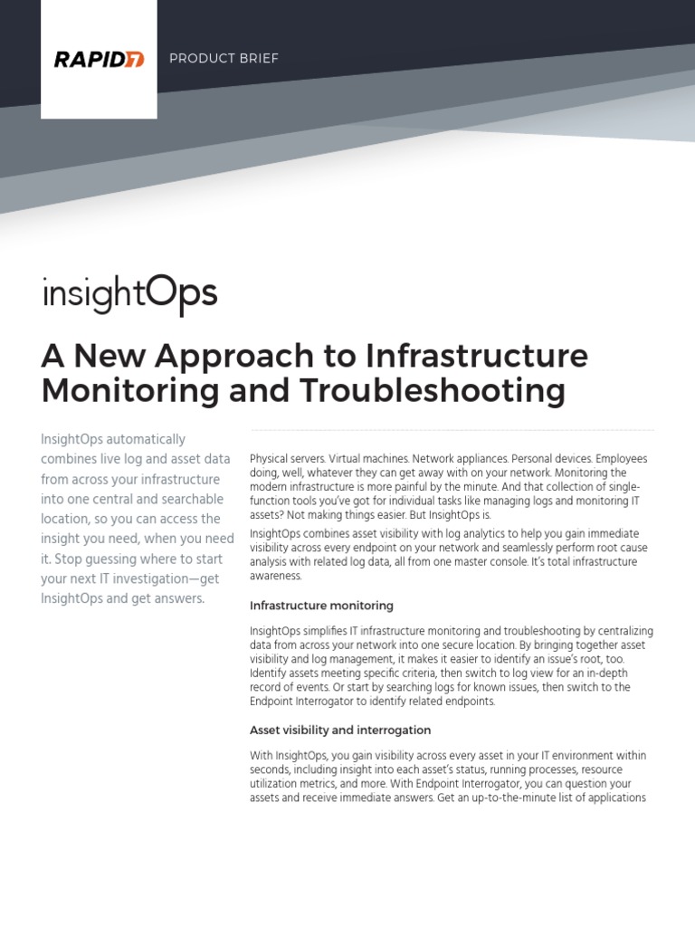 Rapid7 Insightops Product Brief | PDF | Analytics | Computer Network
