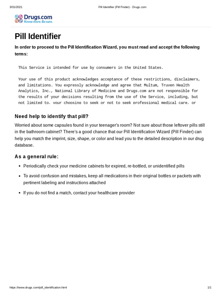 Pill Identifier (Pill Finder) | PDF