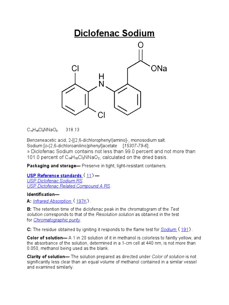 Diclofenac Sodium | PDF | Chromatography | Analytical Chemistry