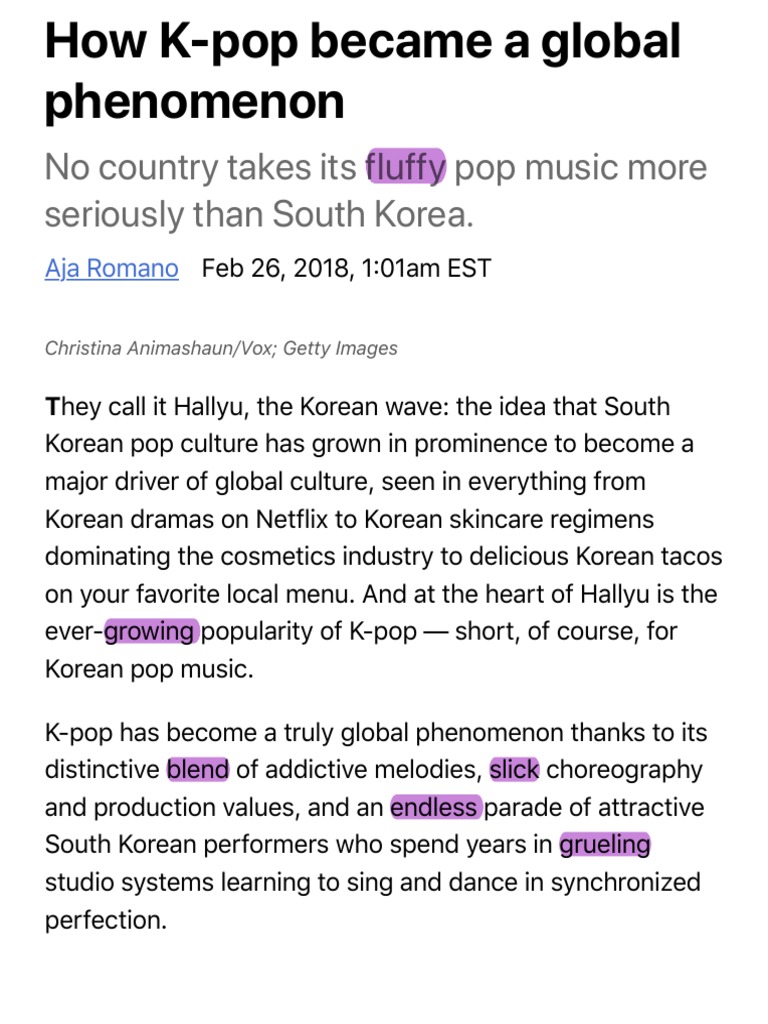 The Rise of K-Pop as a Global Phenomenon | PDF | South Korea | World ...