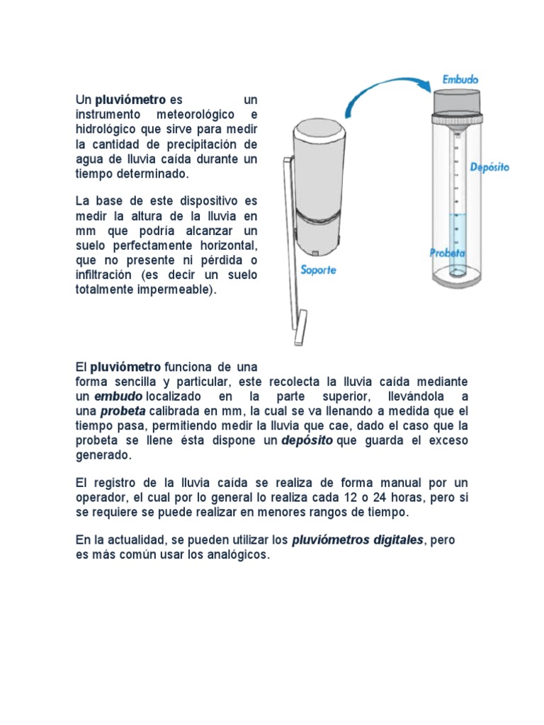 Diferencia Entre Un Pluviografo y Un Pluviómetro | PDF