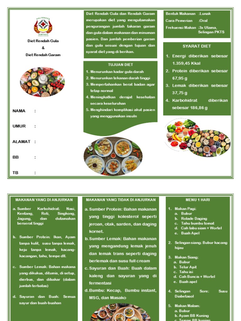 Diet Rendah Gula Garam | PDF