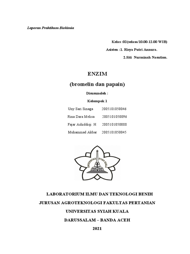 Perbandingan Enzim Bromelin dan Papain | PDF