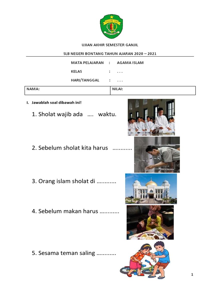 Soal Agama Islam SLB | PDF