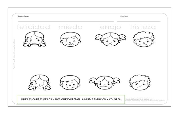 Hojas De Trabajo Sobre Sentimientos Para Niños En Edad Preescolar