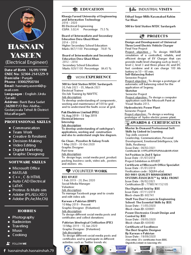 Hasnain Yaseen Resume | PDF | Computing And Information Technology ...