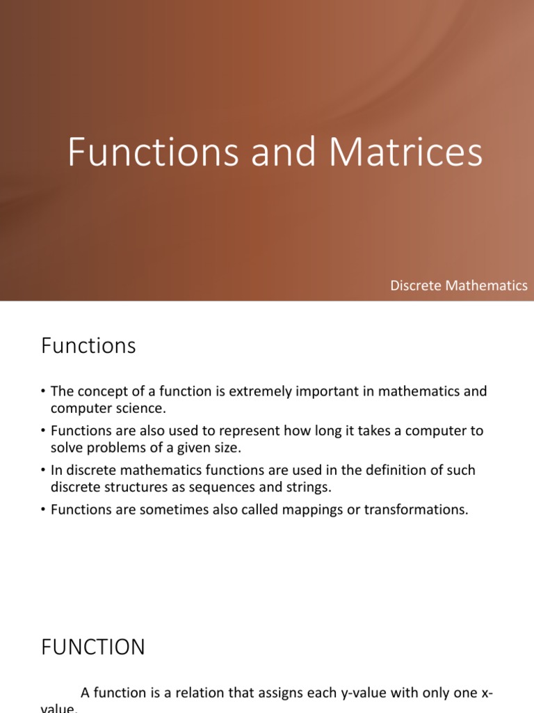 Functions and Matrices | PDF | Matrix (Mathematics) | Function ...
