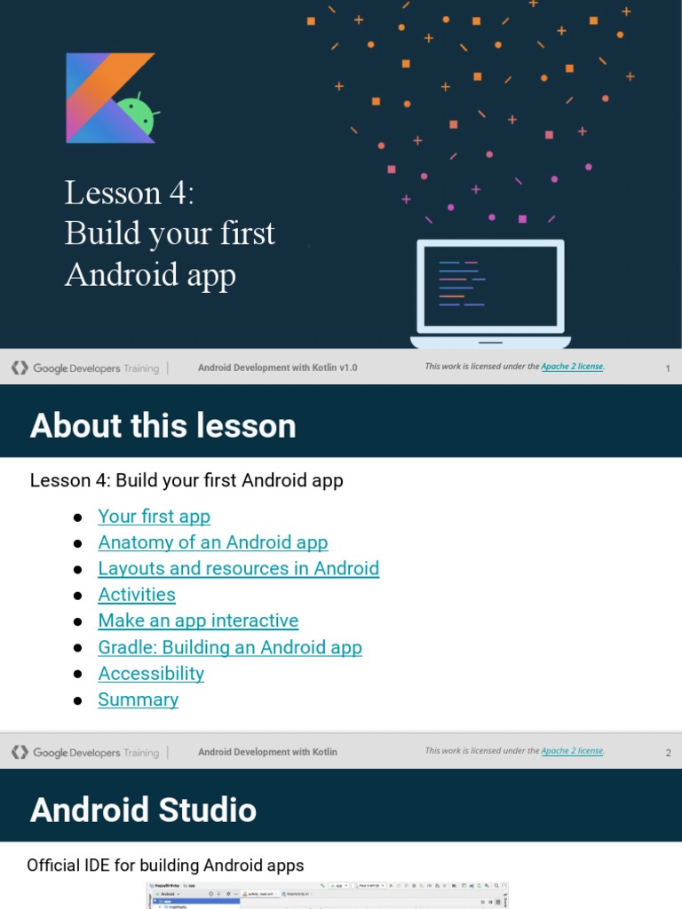 Lesson 4 Build Your First Android App | PDF | Android (Operating System) | Mobile App
