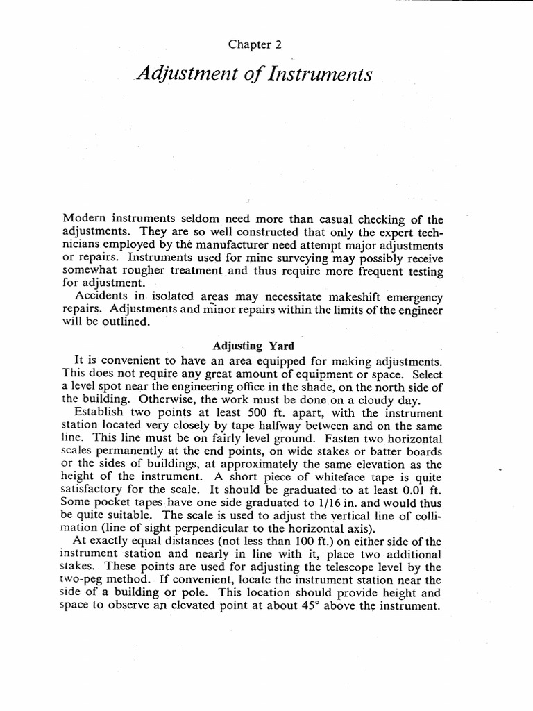 2 Adjustment of Instruments | PDF | Optical Devices | Equipment