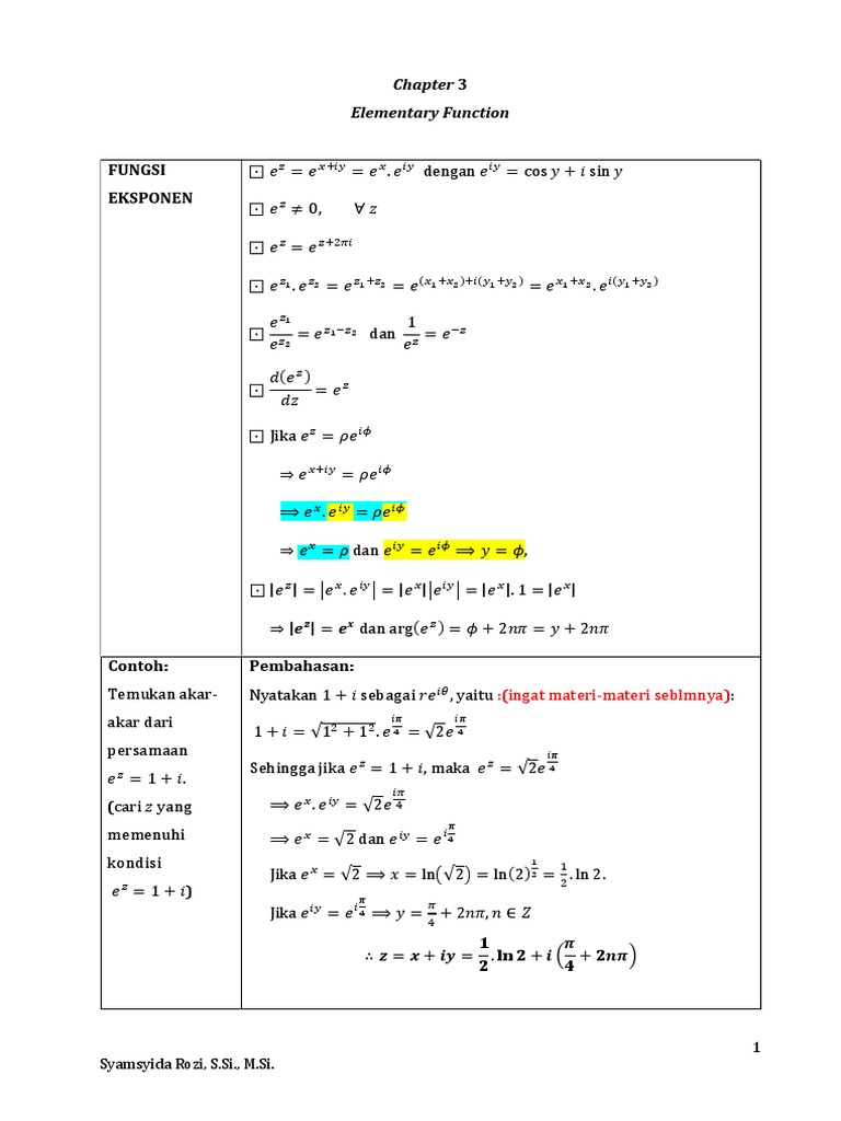 Elementary Functions Pdf 