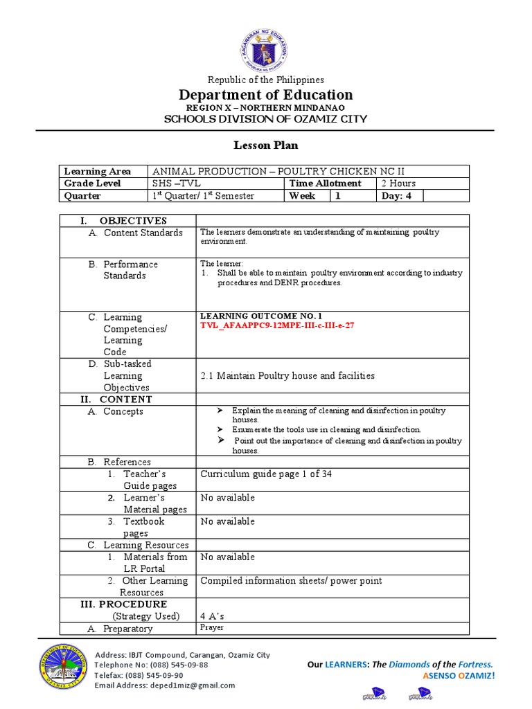 Department of Education: Lesson Plan | PDF | Learning | Communication