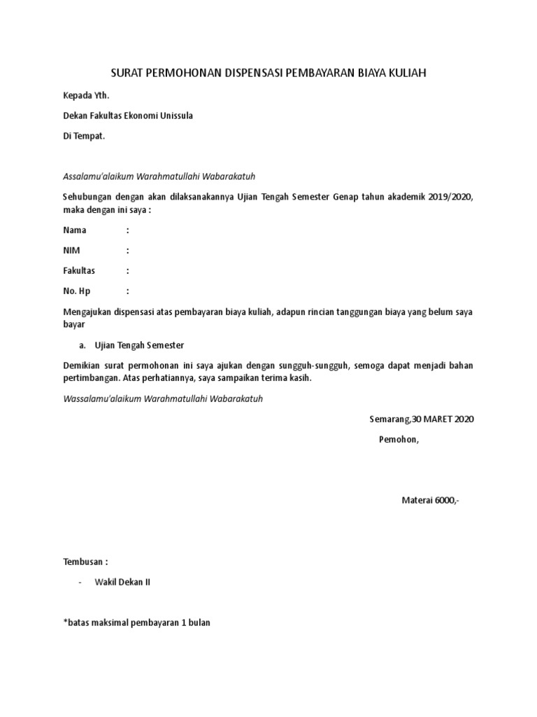 Surat Dispen WD 2 | PDF | Ilmu Sosial