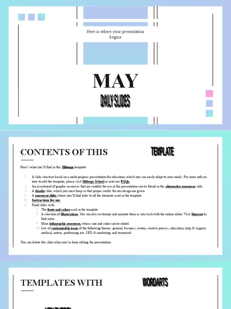 May Daily Slides by Slidesgo | PDF | Planets | Asteroid