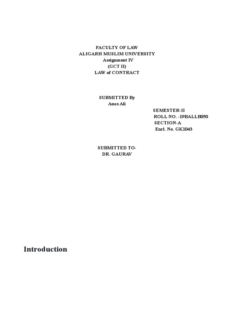 CGCT-II Unlawful Consideration and Object | PDF | Public Policy ...