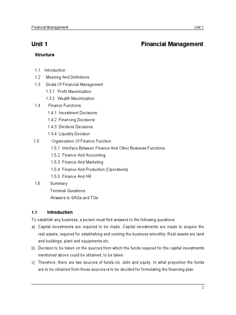 Financial Management Basics | PDF | Dividend | Financial Capital