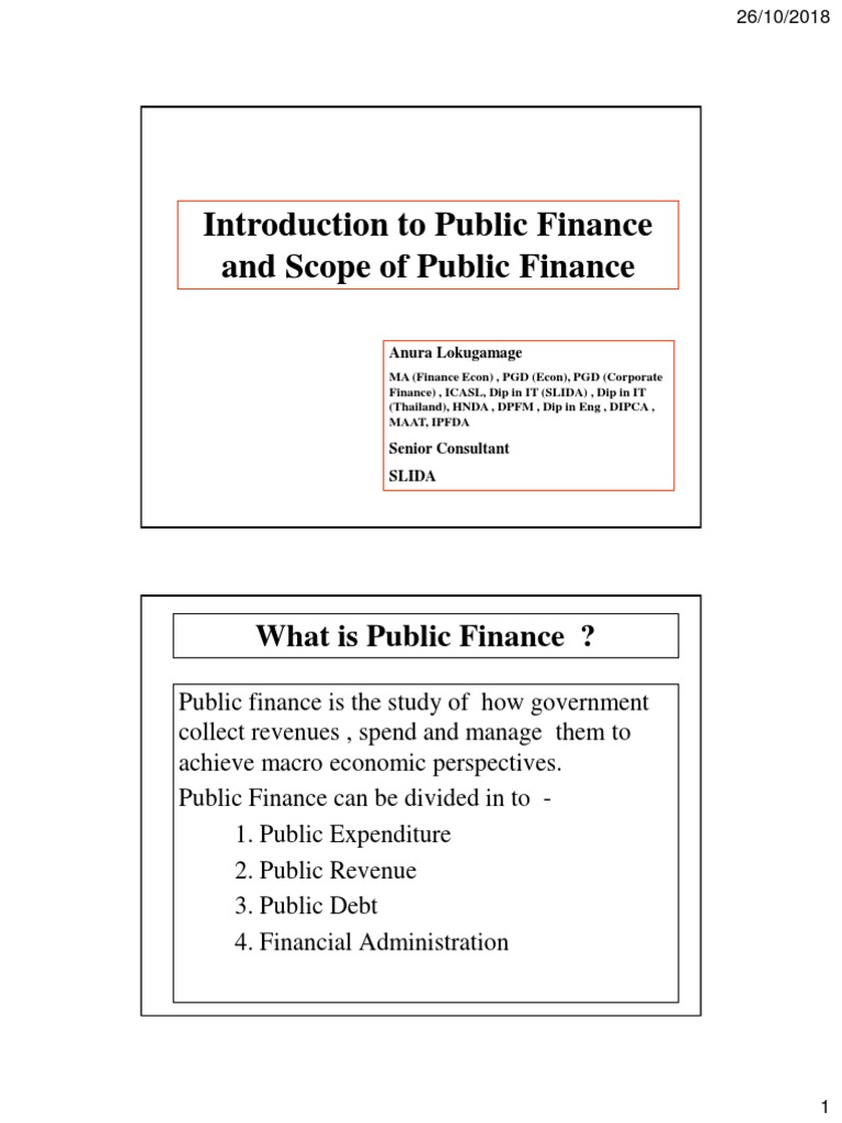 Introduction To Public Finance and Scope of Public Finance | PDF ...