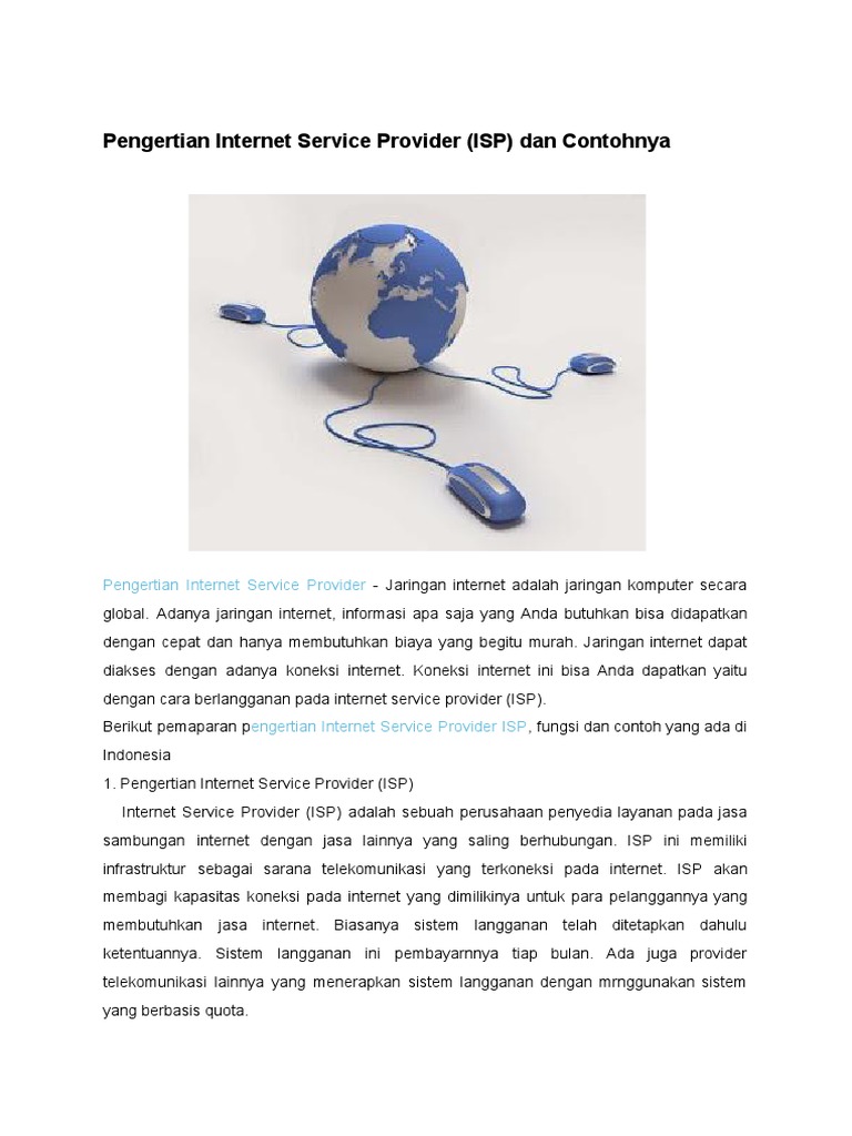 Pengertian dan Contoh ISP di Indonesia | PDF | Teknologi & Rekayasa