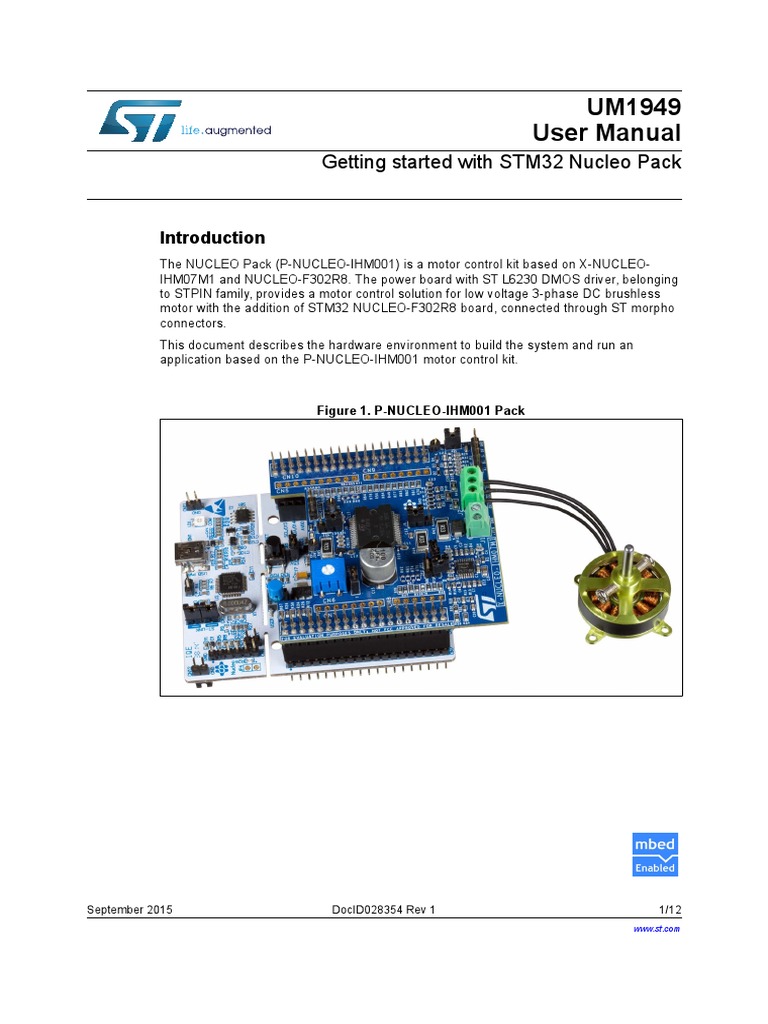 UM1949 User Manual: Getting Started With STM32 Nucleo Pack | PDF ...