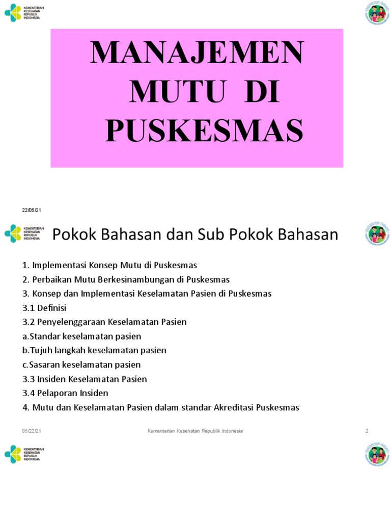 Manajemen Mutu Puskesmas | PDF