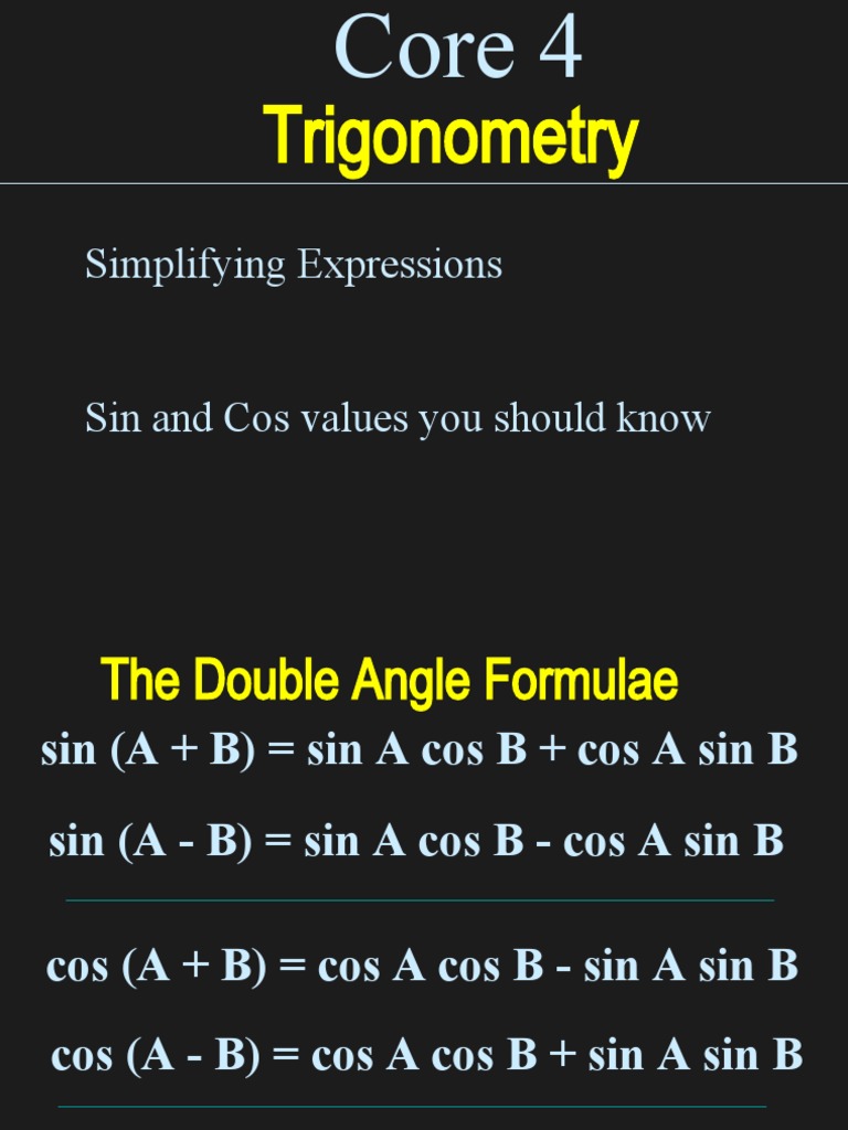 Lesson 2 - Simplifying Expressions | PDF | Sine | Trigonometric Functions