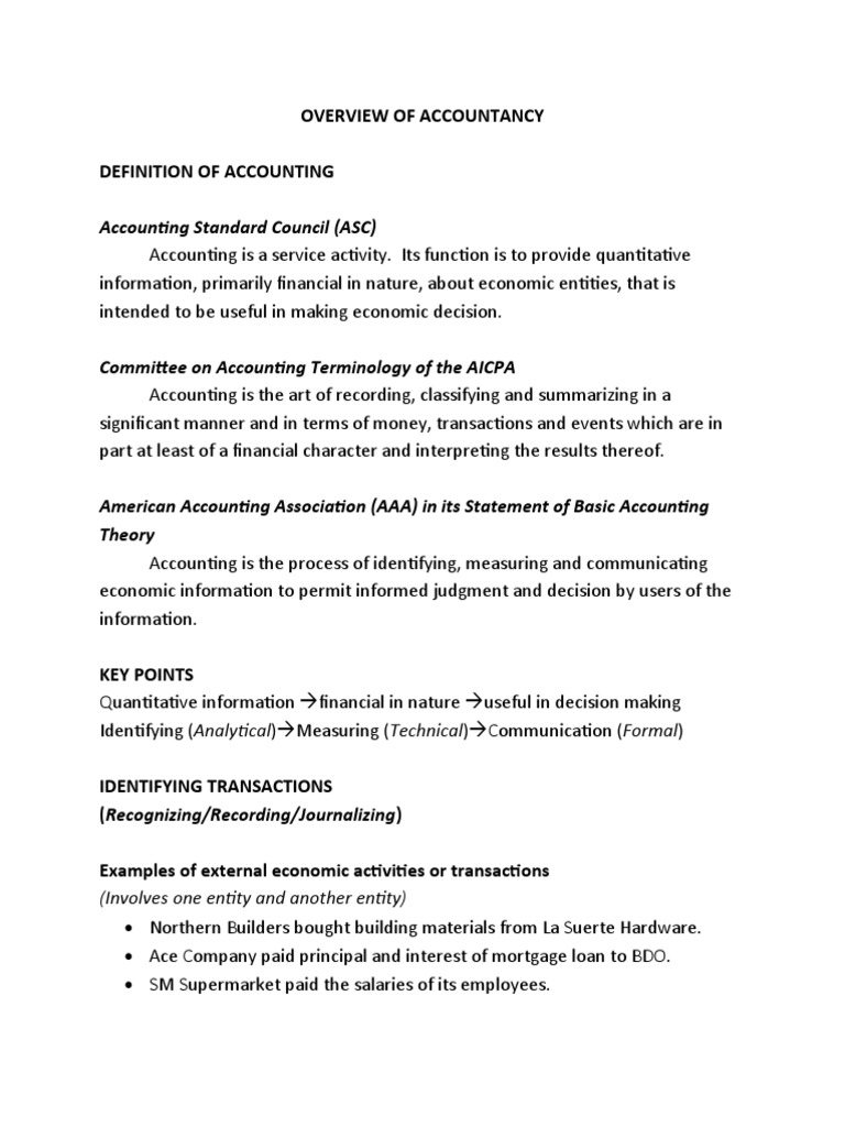 Overview of Accounting Principles | PDF | International Financial ...