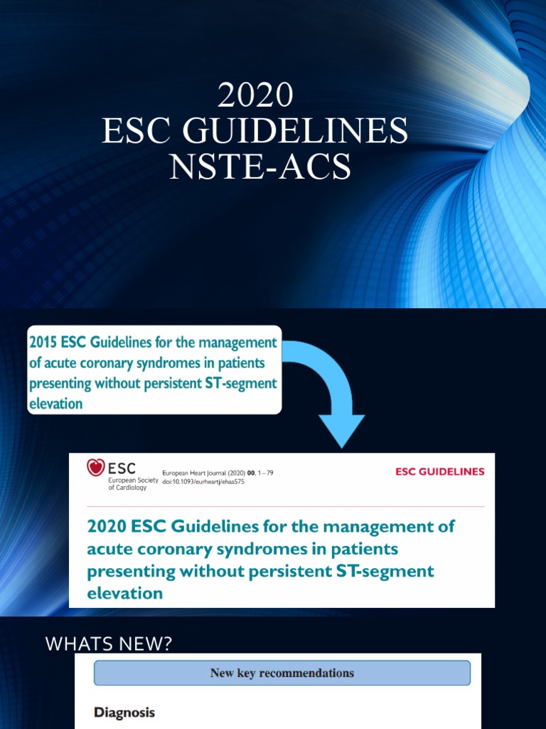 Esc Guidelines 2020 Nste-Acs Final | PDF | Myocardial Infarction ...