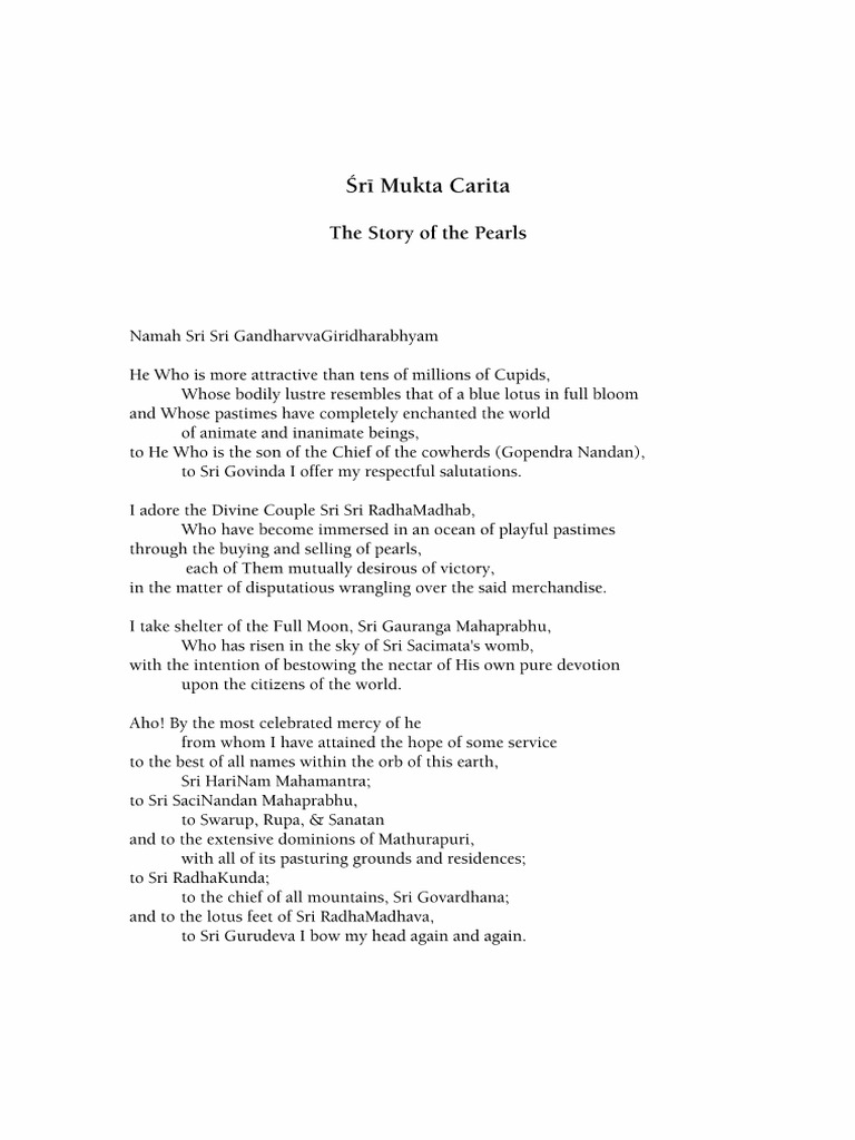 Sri Mukta Carita EN | PDF | Pearl | Nature