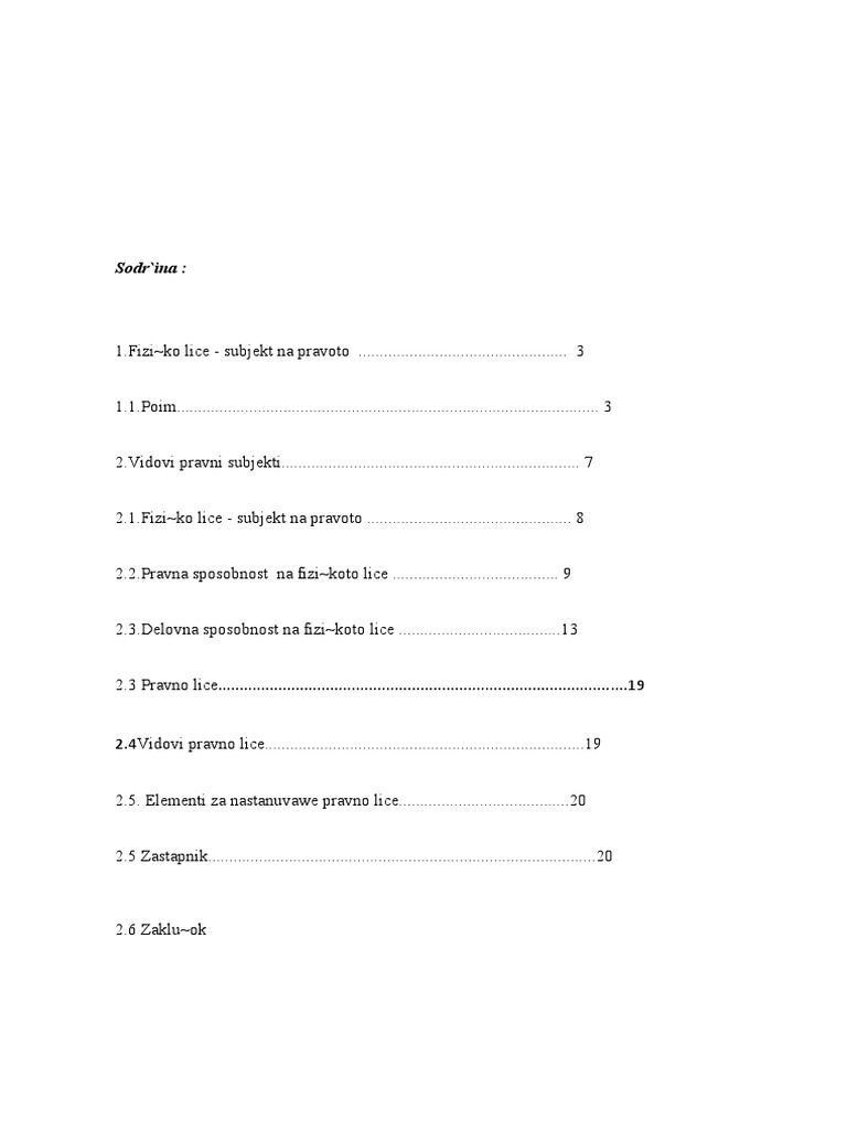 Subjekti Na Pravoto Sem | PDF
