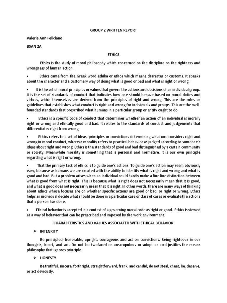 Group 2-Written-Report | Download Free PDF | Business Ethics | Bribery