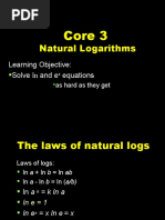 Logarithm Cheat Sheet Guide | PDF | Logarithm | Mathematical Relations