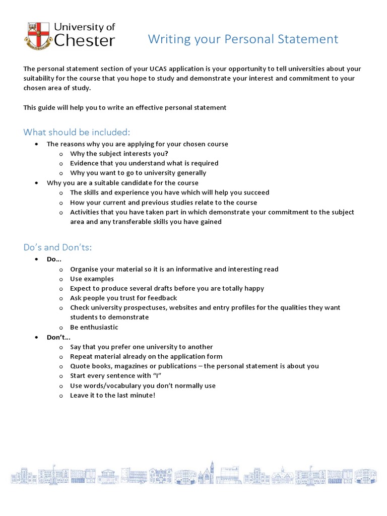 UoC Writing Your Personal Statement Workbook - 1 | PDF | University ...