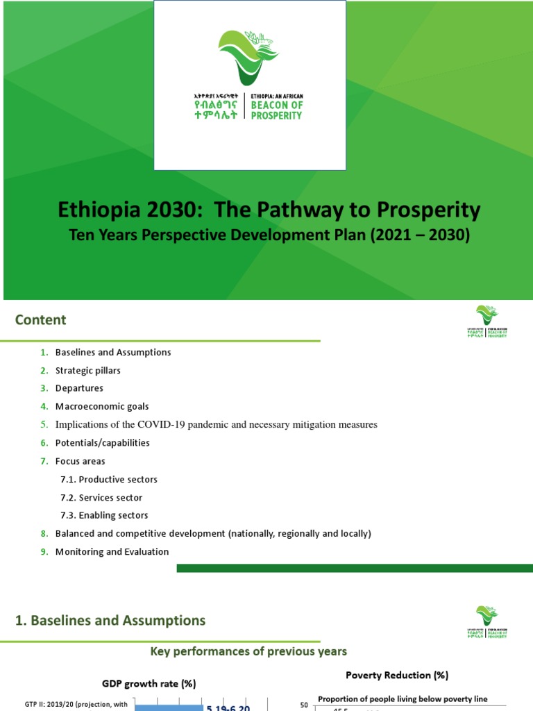 Ethiopia 2030: The Pathway To Prosperity: Ten Years Perspective ...