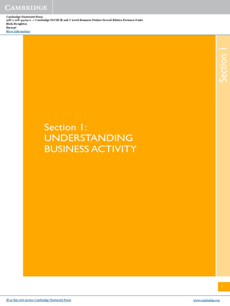 Cambridge IGCSE and O Level Business Studies (2nd Edition) Revision ...