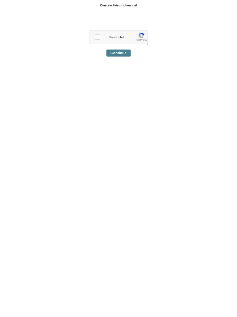 Continue: Diasorin Liaison XL Manual | PDF | Calibration | Chemical ...