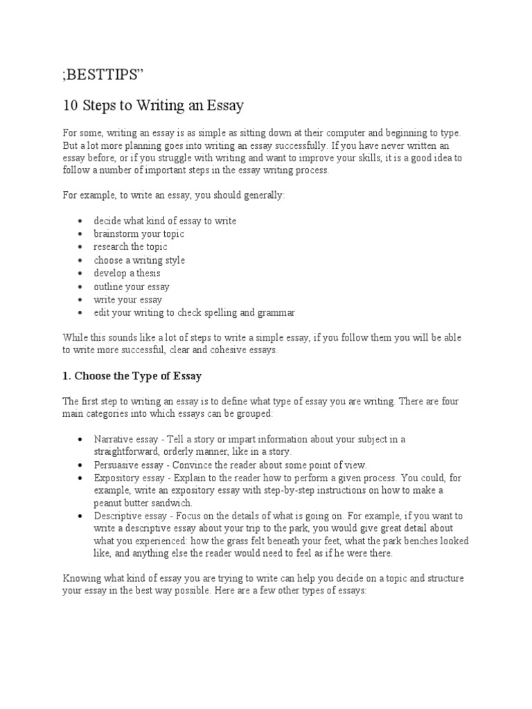 10 Steps To Writing An Essay | PDF | Essays | Citation