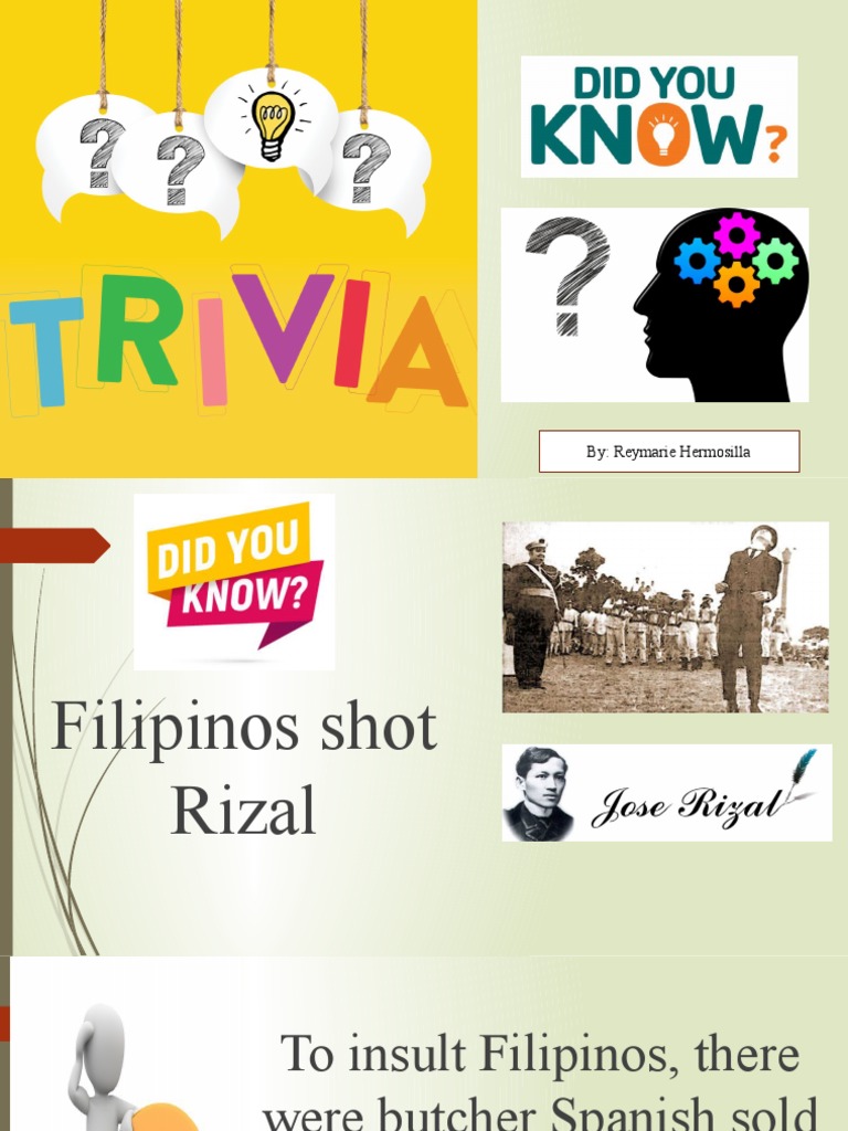 Rizal's Trivia | PDF | Philippines | Wellness
