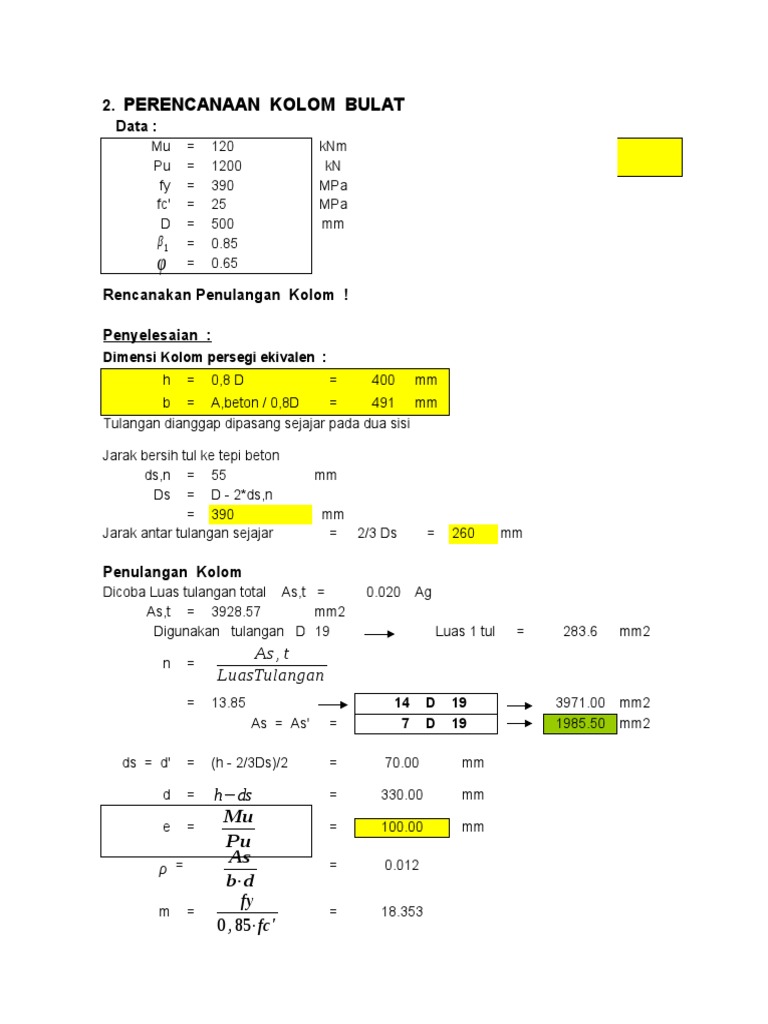Perenc Kolom Bulat 1 | PDF