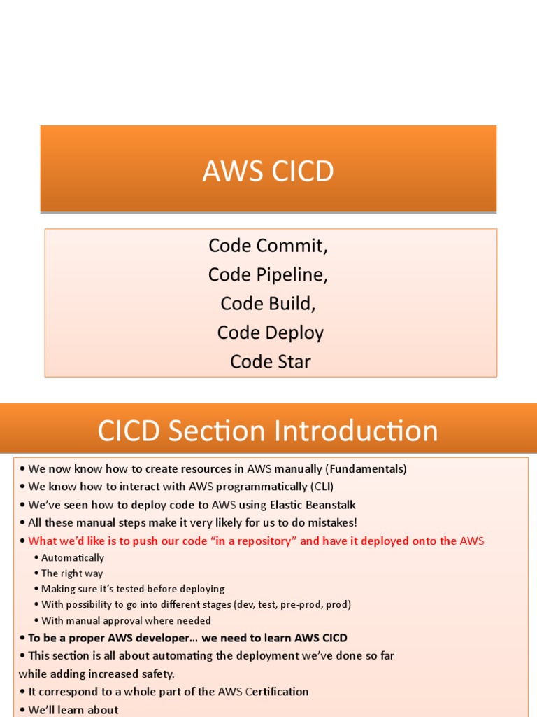 Aws Cicd | Download Free PDF | Information Age | Systems Engineering