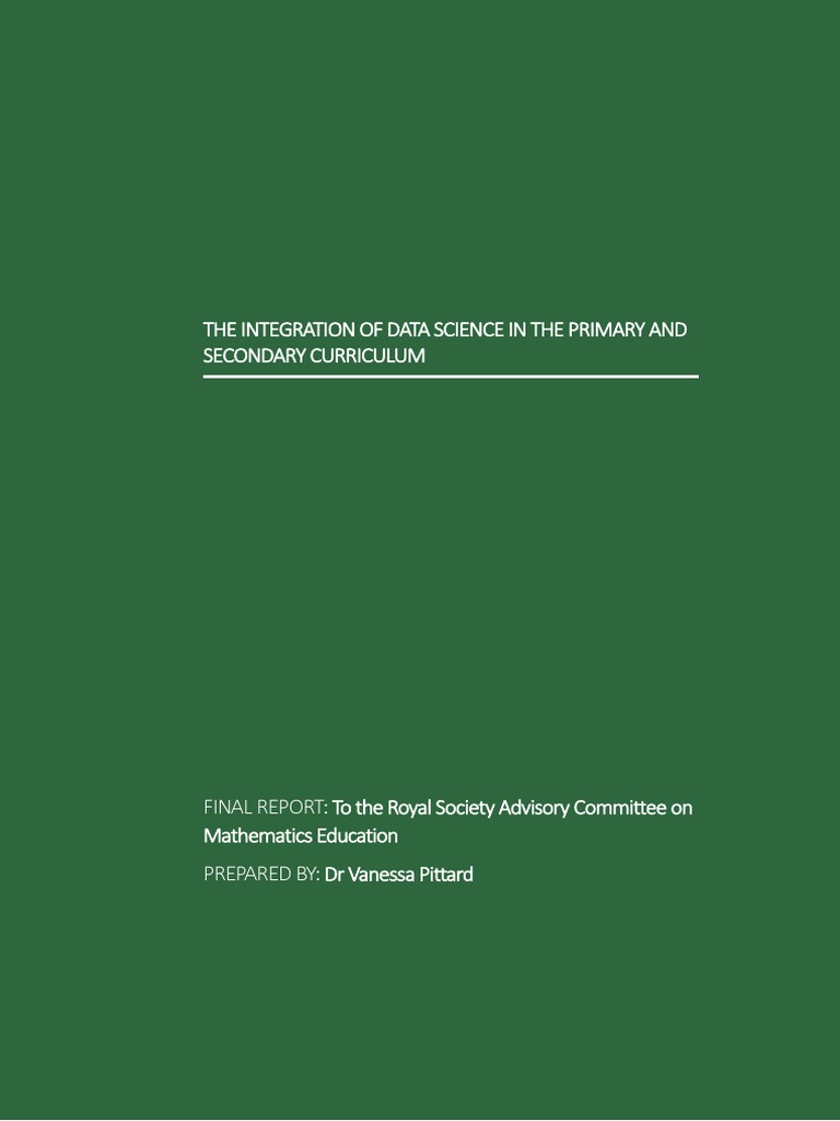 The Integration of Data Science in The Primary and Secondary Curriculum ...