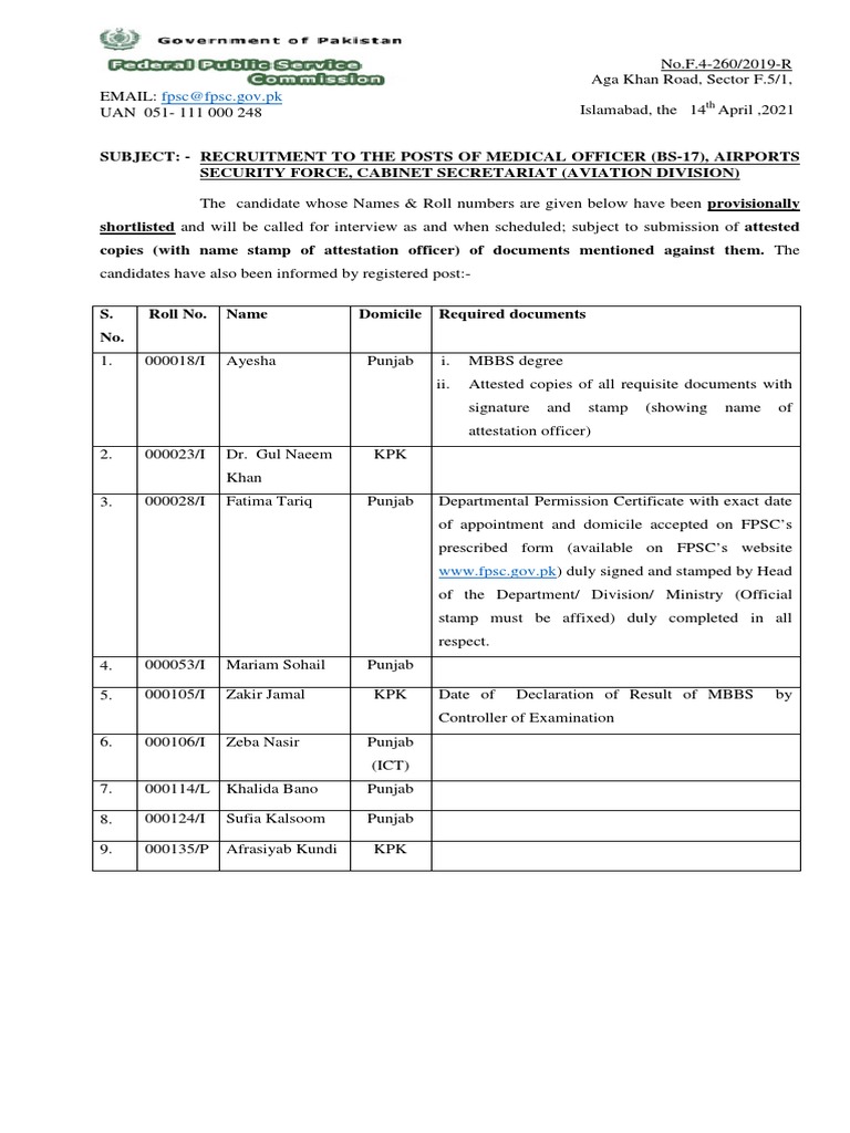 FPSC@FPSC Gov PK | PDF | Government